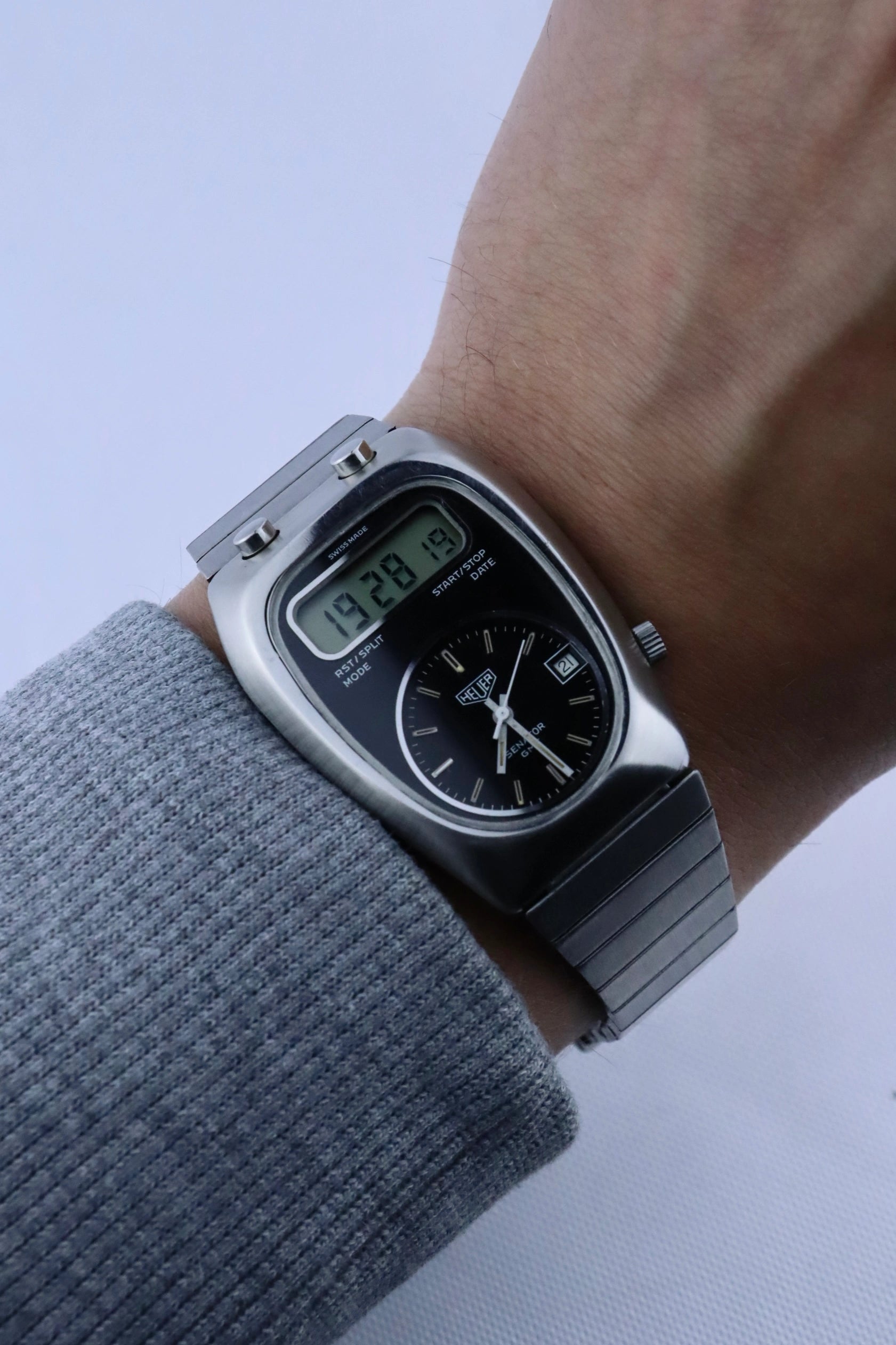 1970s Heuer Chronosplit Senator GMT